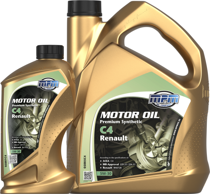 05000C4 • Motor Oil 5W-30 Premium Synthetic C4 Renault | Prodotti | MPM Oil